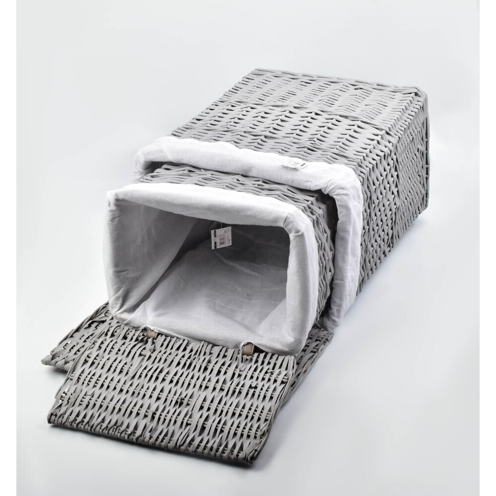 Set 2 cosuri pentru rufe, Mondex, Rachita, 50 l, 47 cm, Gri - eMAG.ro