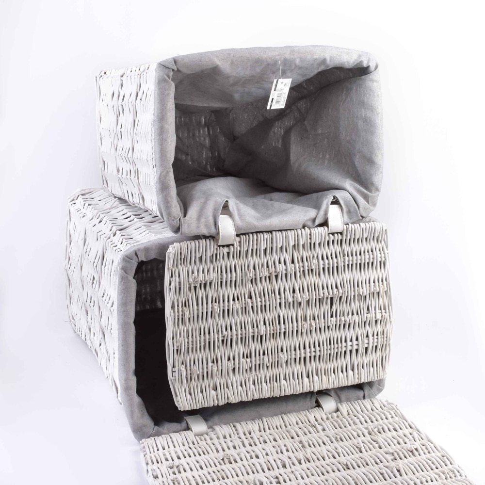 Set 2 cosuri pentru rufe, Mondex, Rachita, 50 l, 56 cm, Gri - eMAG.ro