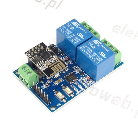 Modul releu, Cu WiFi, ESP-01, ESP8266, 512 kB, LED incorporat, Antena ...