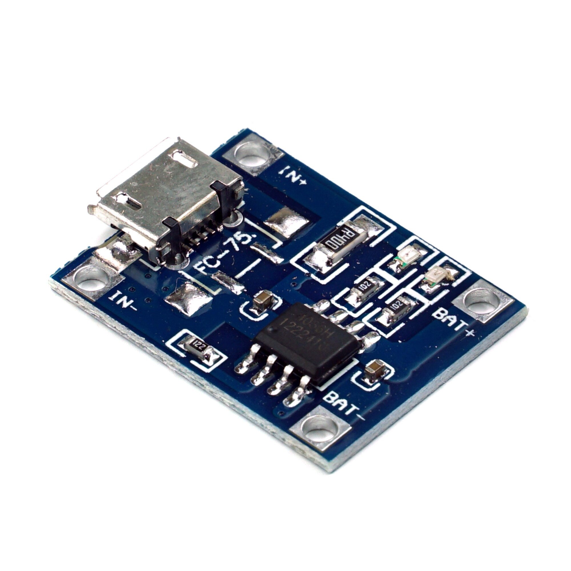 Modul incarcator USB Li-ION, TP4056, Micro USB, 1A, 2 LED uri, Albastru ...