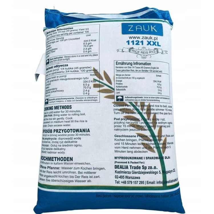 Orez Basmati, Zauk, Extra Lung, 20 kg - eMAG.ro