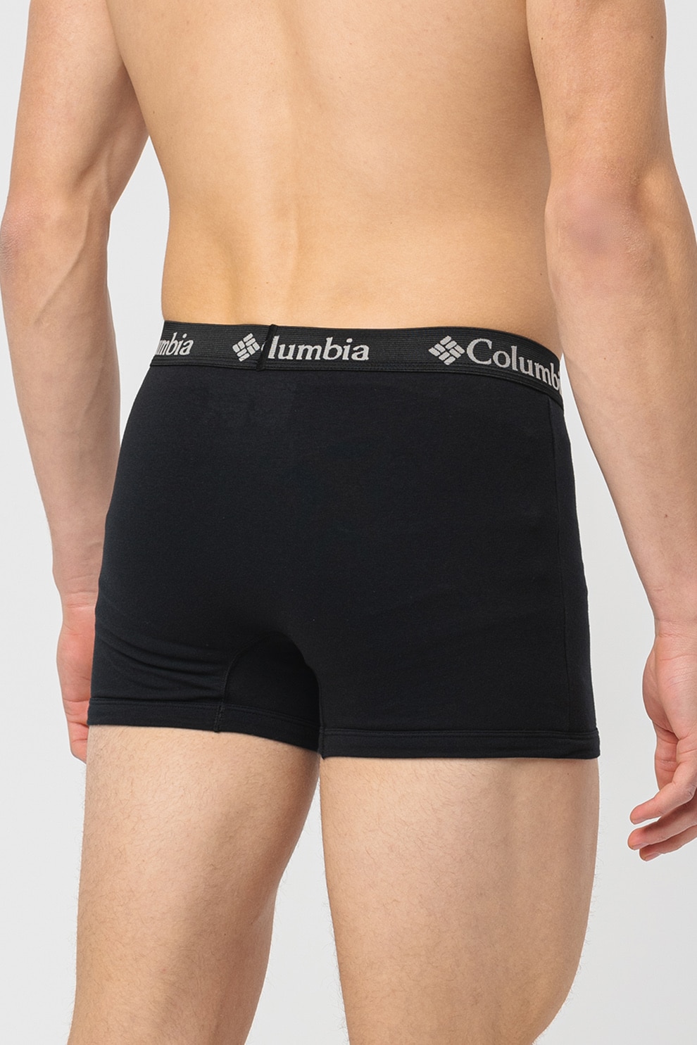 Columbia, Set de boxeri cu banda logo in talie - 2 perechi, Negru, S ...