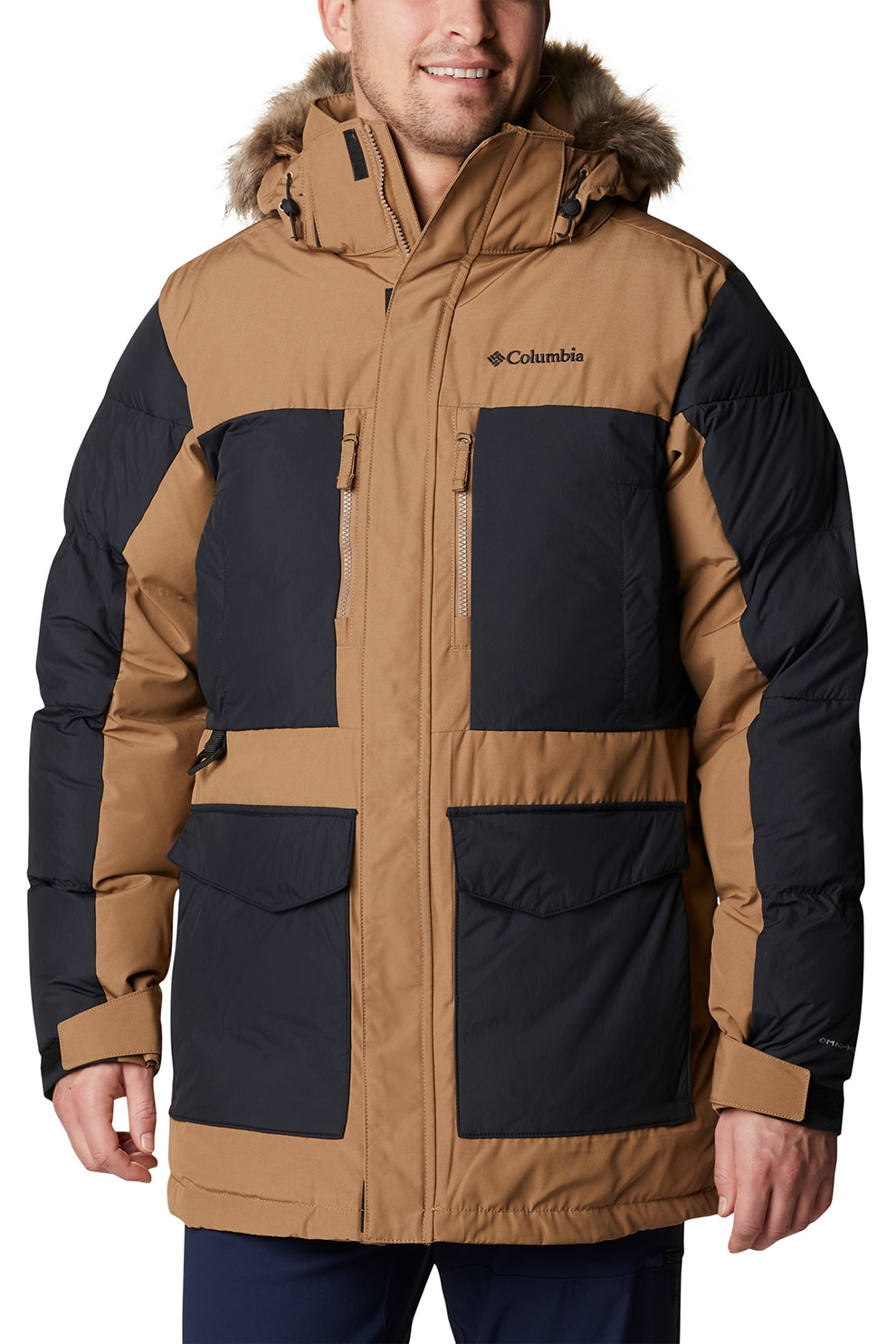 Columbia, Geaca rezistenta la apa cu gluga detasabila Marquam Peak ...