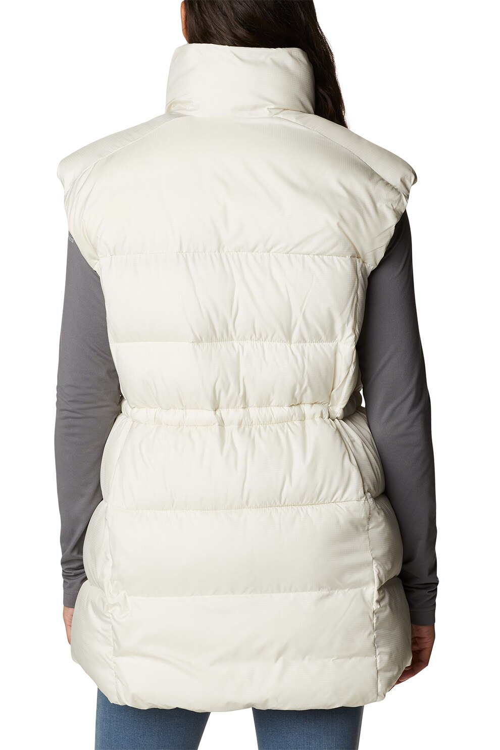 Columbia, Vesta cu vatelina si guler inalt Puffect, Alb, M - eMAG.ro