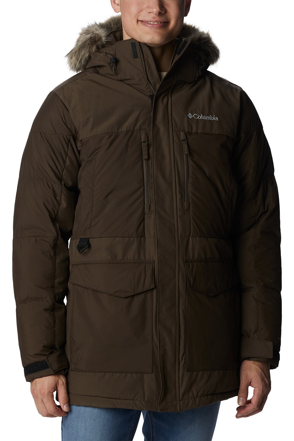 Columbia, Geaca rezistenta la apa cu gluga detasabila Marquam Peak ...