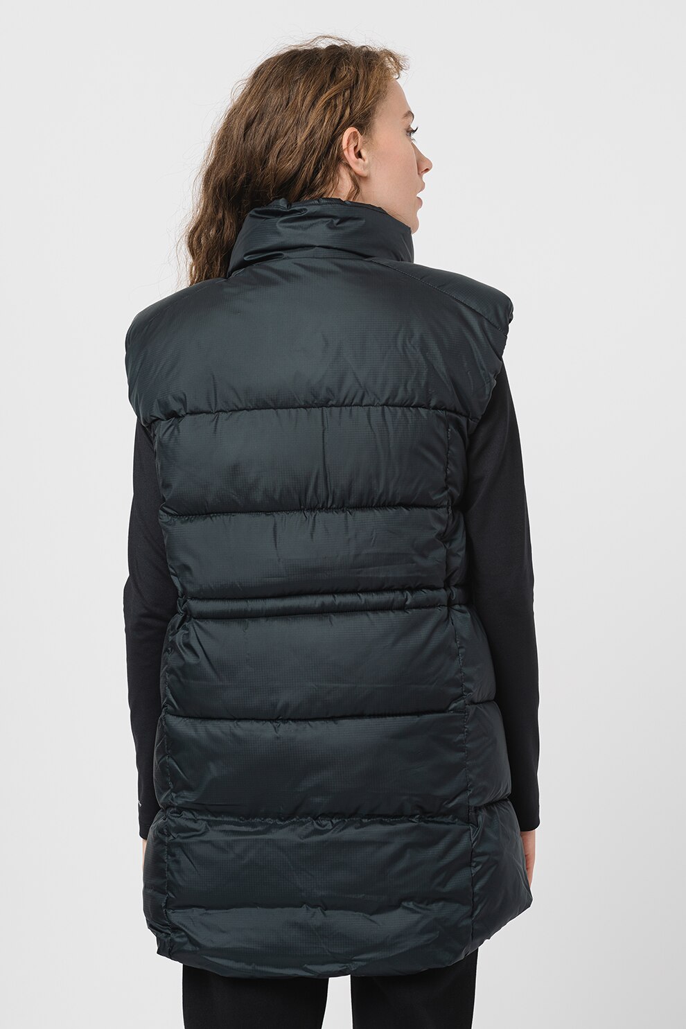 Columbia, Vesta cu vatelina si guler inalt Puffect, Negru stins, M ...