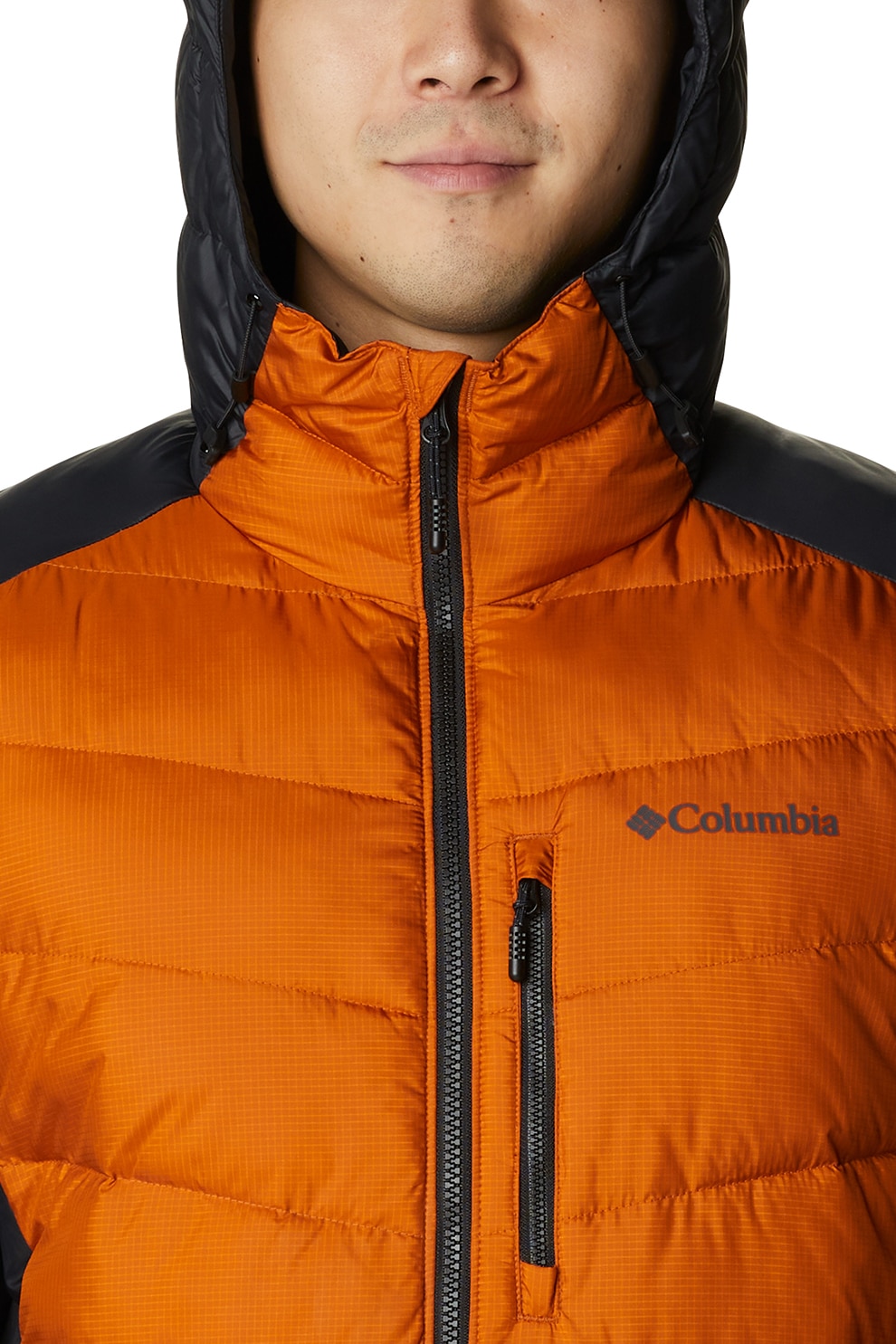 Columbia, Geaca cu gluga Labyrinth Loop, Negru, Portocaliu, 2XL - eMAG.ro
