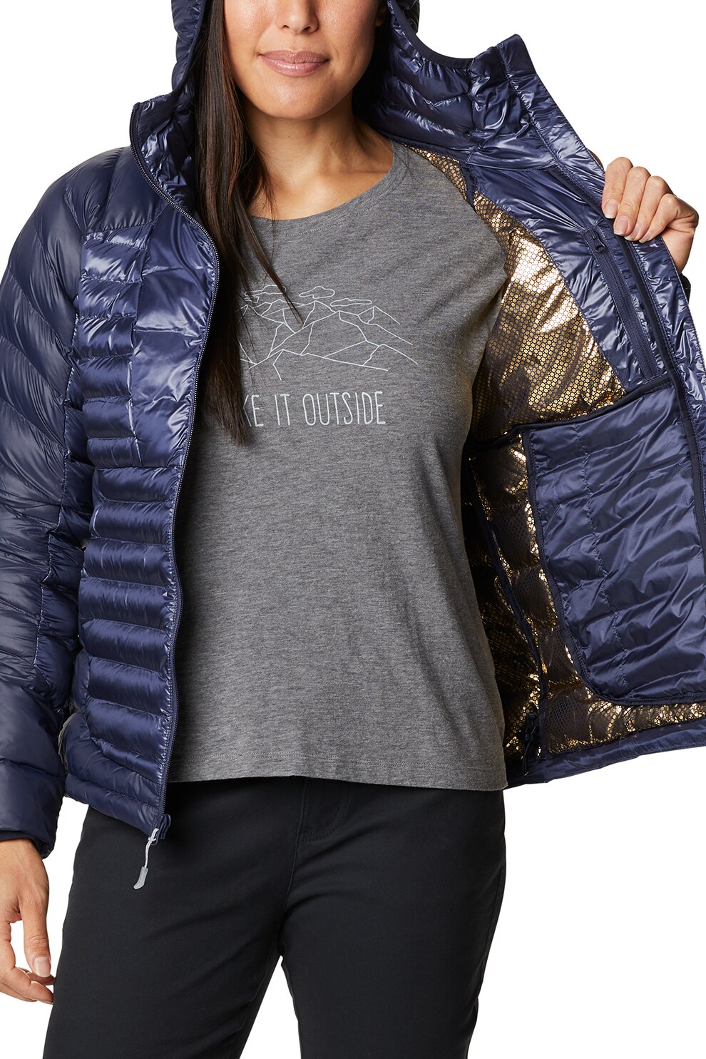 Columbia, Geaca cu finisaj rezistent la apa, gluga si vatelina pentru ...