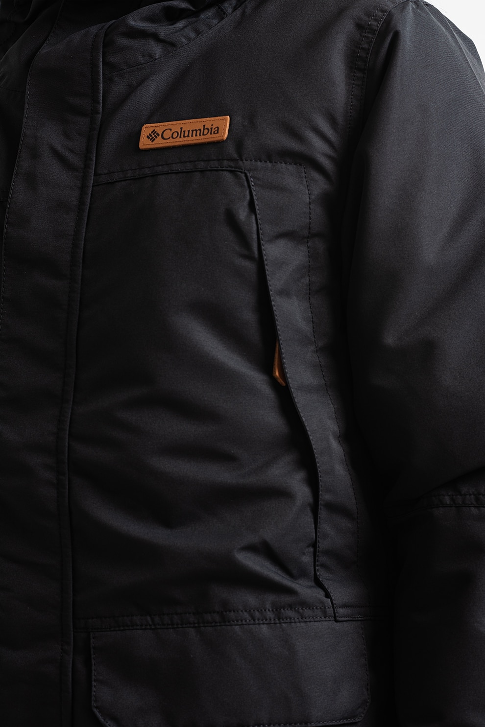 Columbia, Geaca lunga cu gluga South Canyon, Negru stins, L - eMAG.ro