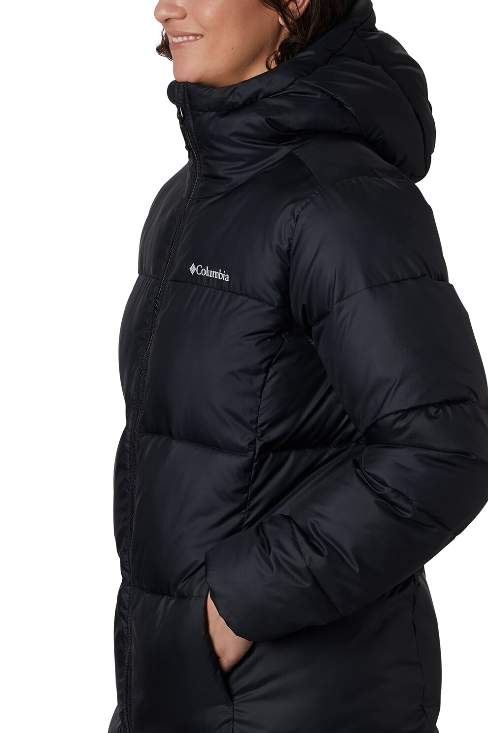 Columbia, Geaca cu gluga Puffed, Negru, L - eMAG.ro