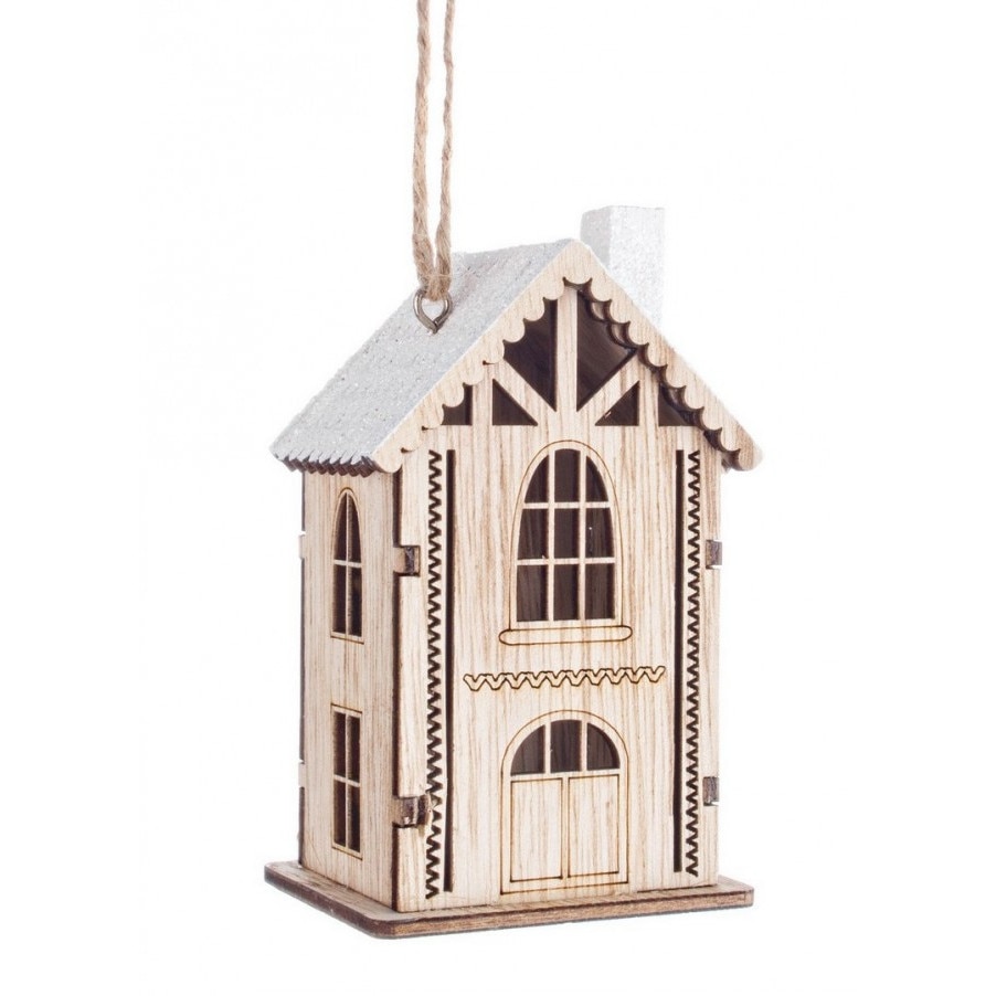 Set 3 ornamente brad Casuta 6.5x5x20 cm - eMAG.ro