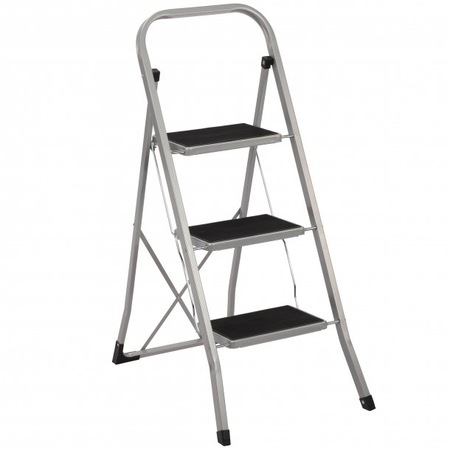 Scara plianta 3 trepte, otel, antialunecare, maxim 150 kg - eMAG.ro