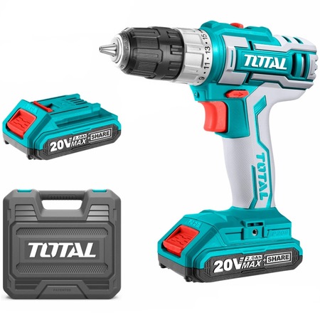 Акумулаторна бормашина Total TDLI200215, 20V, 2.0Ah, 1500 rpm, 45 NM, 2 ...