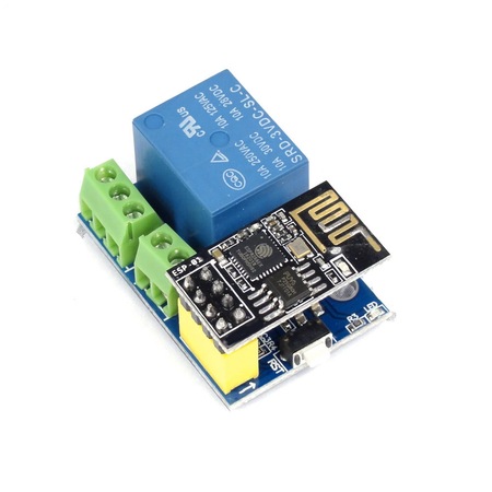 Relé modul, WiFi-vel, ESP-01, ESP8266, 2,4 GHz, 5 V, 30 x 45 mm ...