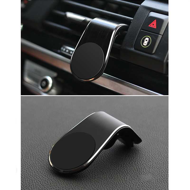 Suport telefon auto, Aluminiu/ABS, Magnetic, Argintiu - eMAG.ro