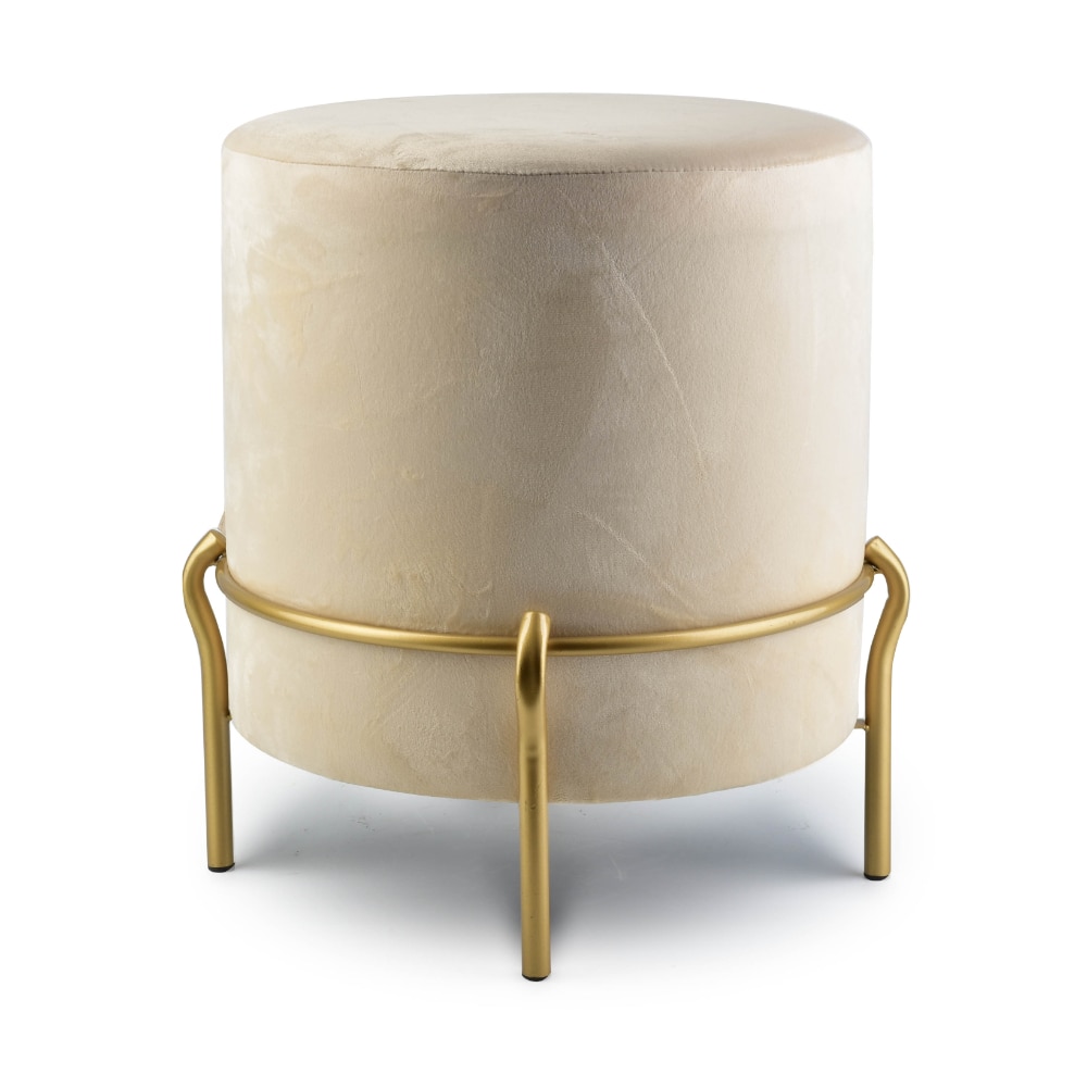 Taburet cilindric, Mondez, 46x42cm, Bej - eMAG.ro