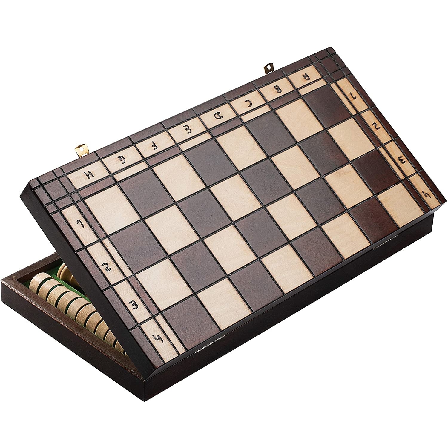 Joc de sah/dame, Master of Chess, Lemn, Maro/Crem - eMAG.ro