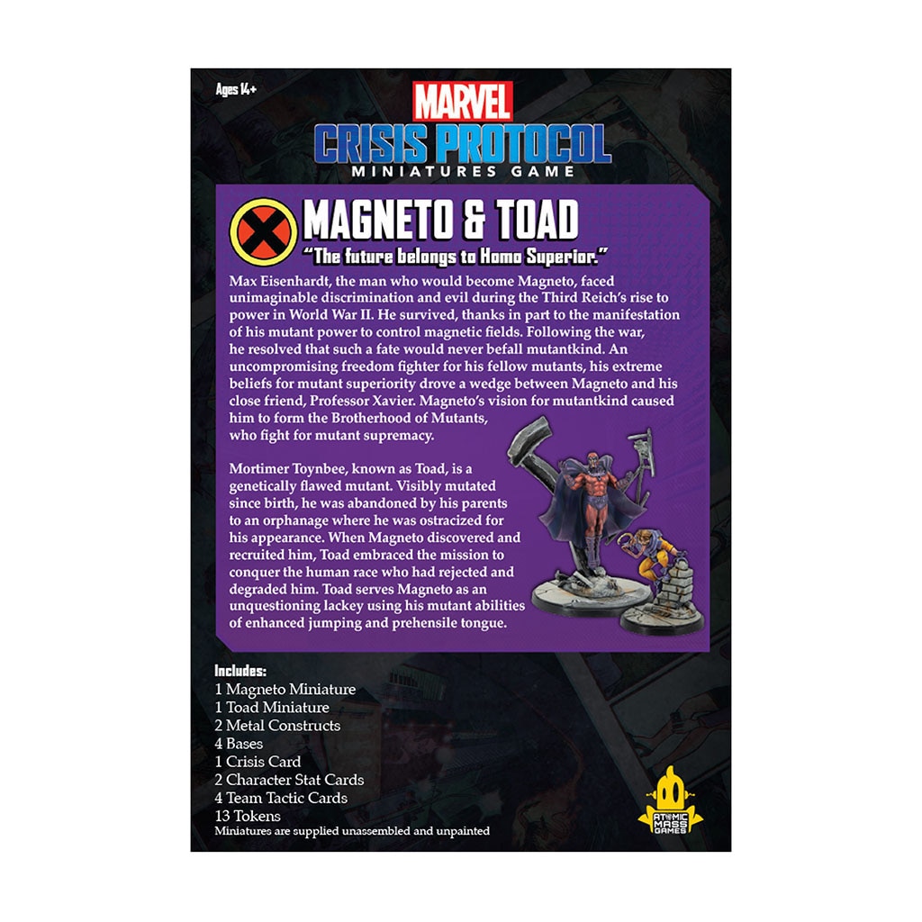 Разширение на играта Magneto & Toad за Marvel Crisis Protocol, Atomic ...