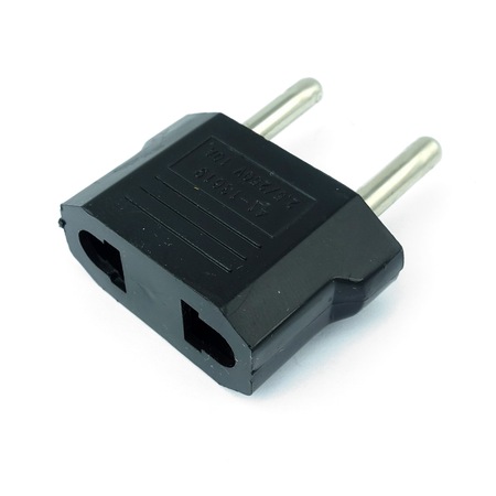 Adaptor priza, SUA la Europa, Plastic, Negru, Argintiu - eMAG.ro