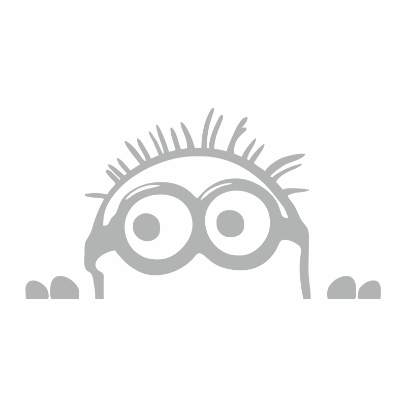 Sticker auto Minion Bumper, Alb, 30 cm - eMAG.ro