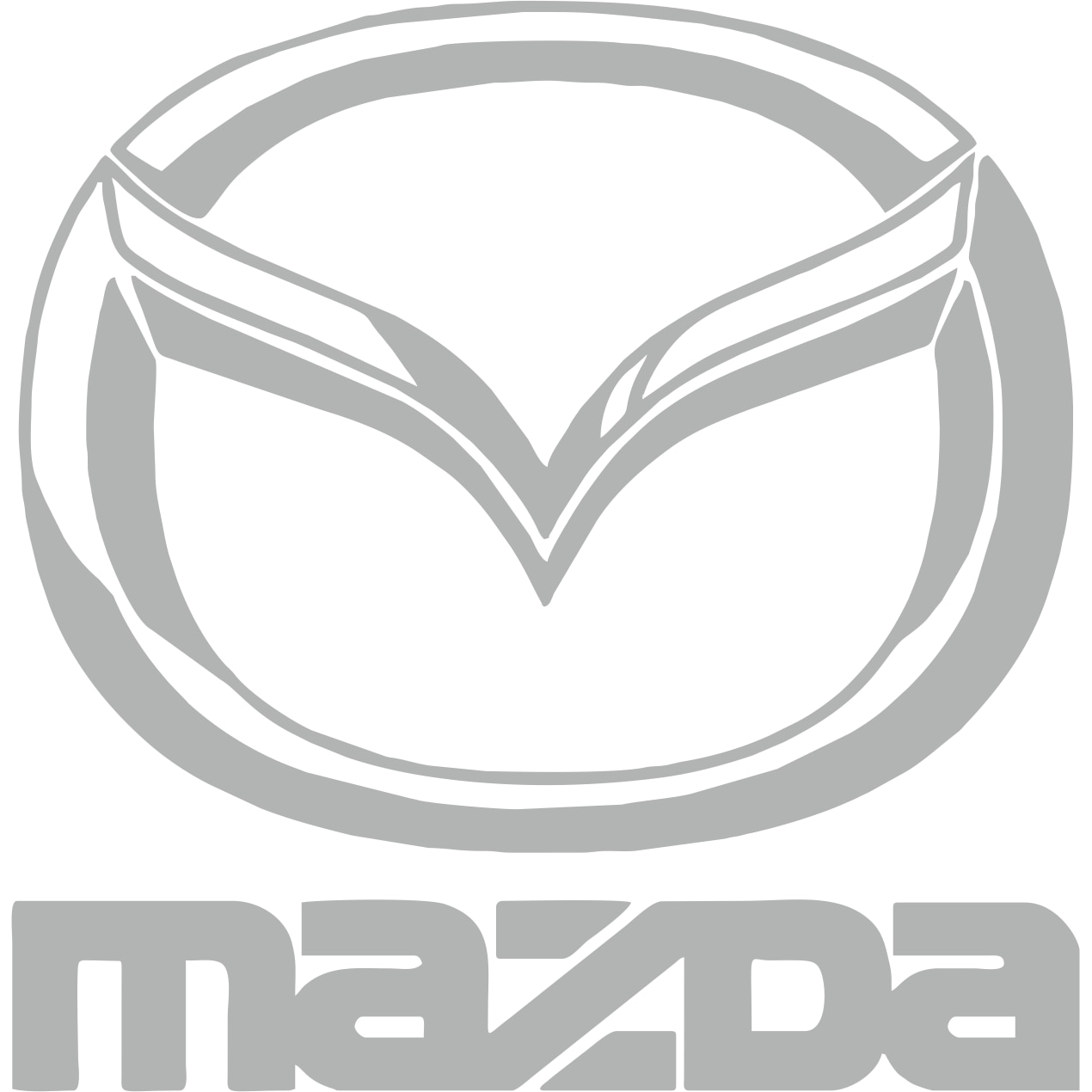 Sticker auto Mazda Logo, Alb, 20 cm - eMAG.ro