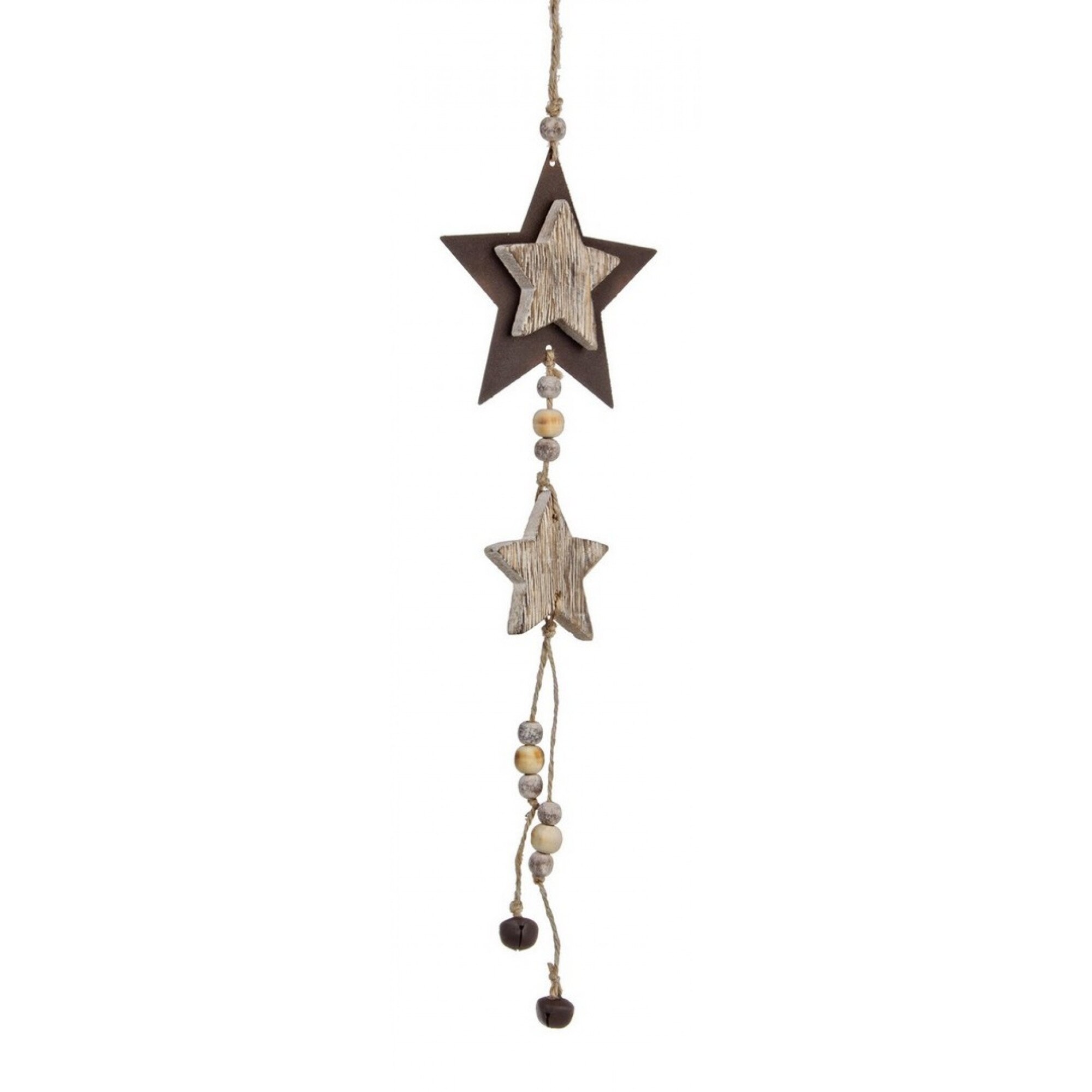Set 6 ornamente lemn Stea 10x1.1x45 cm - eMAG.ro