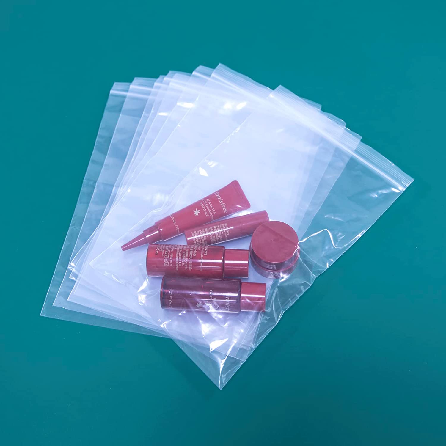 Set 100 pungi sigilabile, Plastic, 15x22 cm, Transparent - eMAG.ro