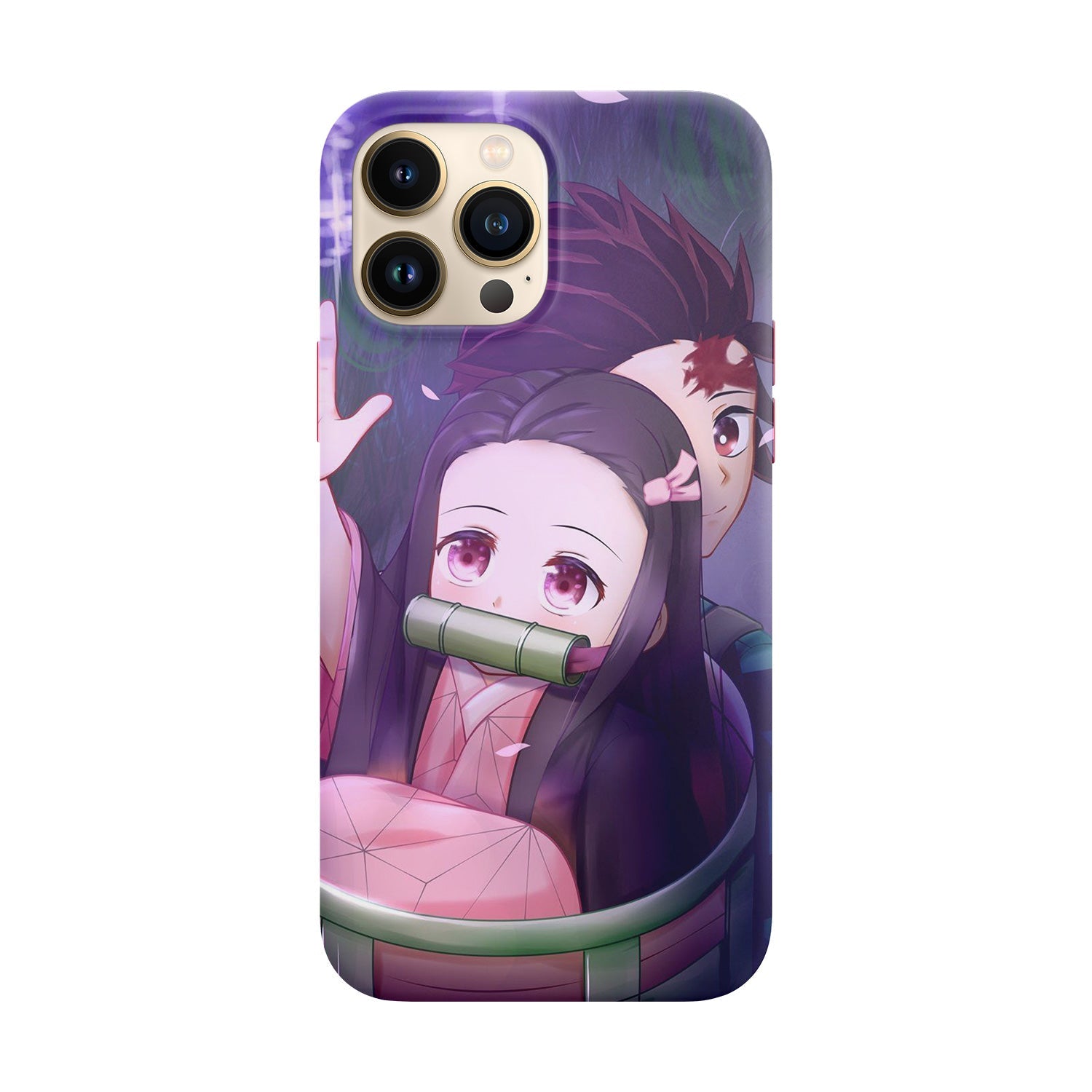 Husa compatibila cu Apple iPhone 13 Pro Max model Nezuko and Tanjiro ...