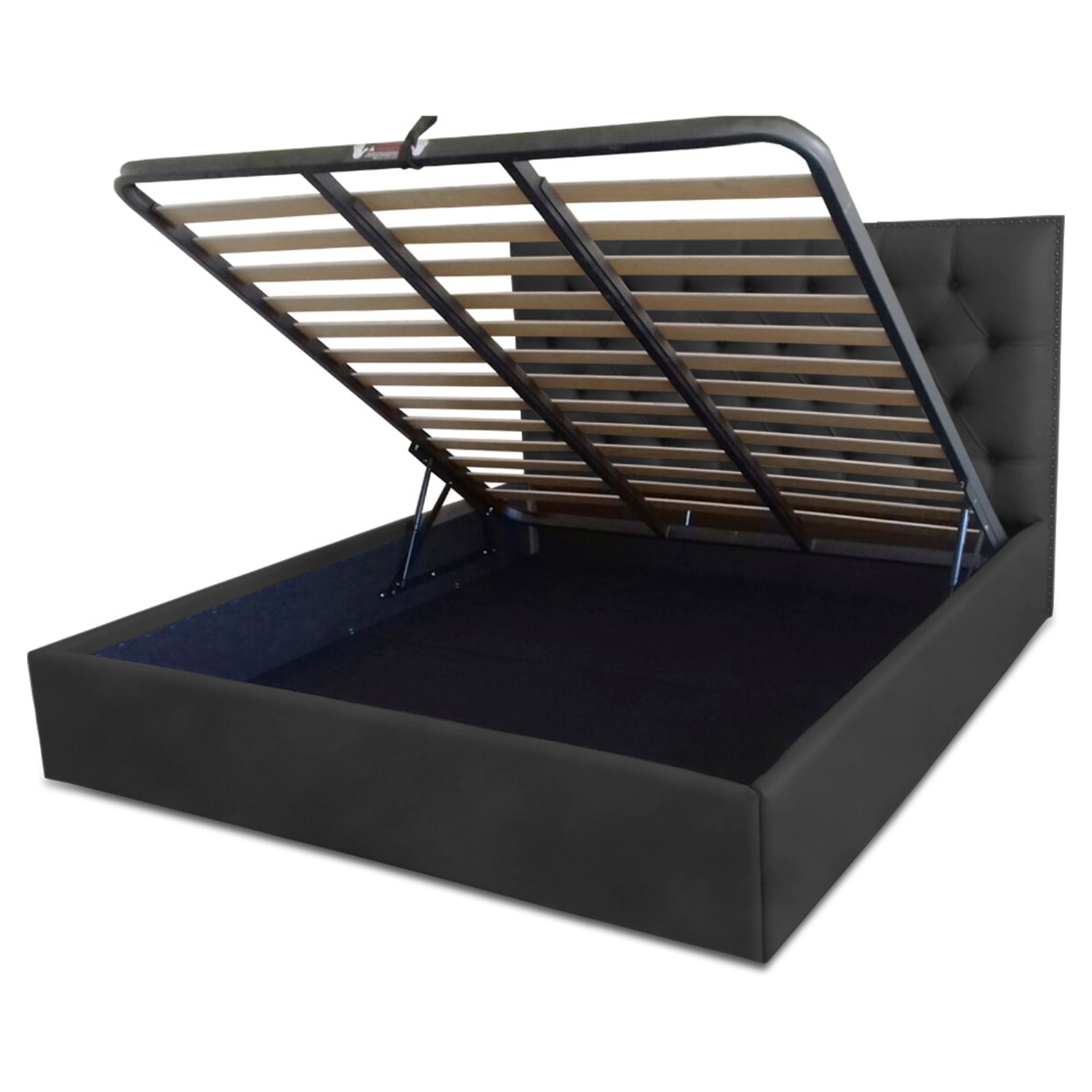 Pat tapitat rabatabil cu lada depozitare, 200x200 cm, Imperia, Dolce ...