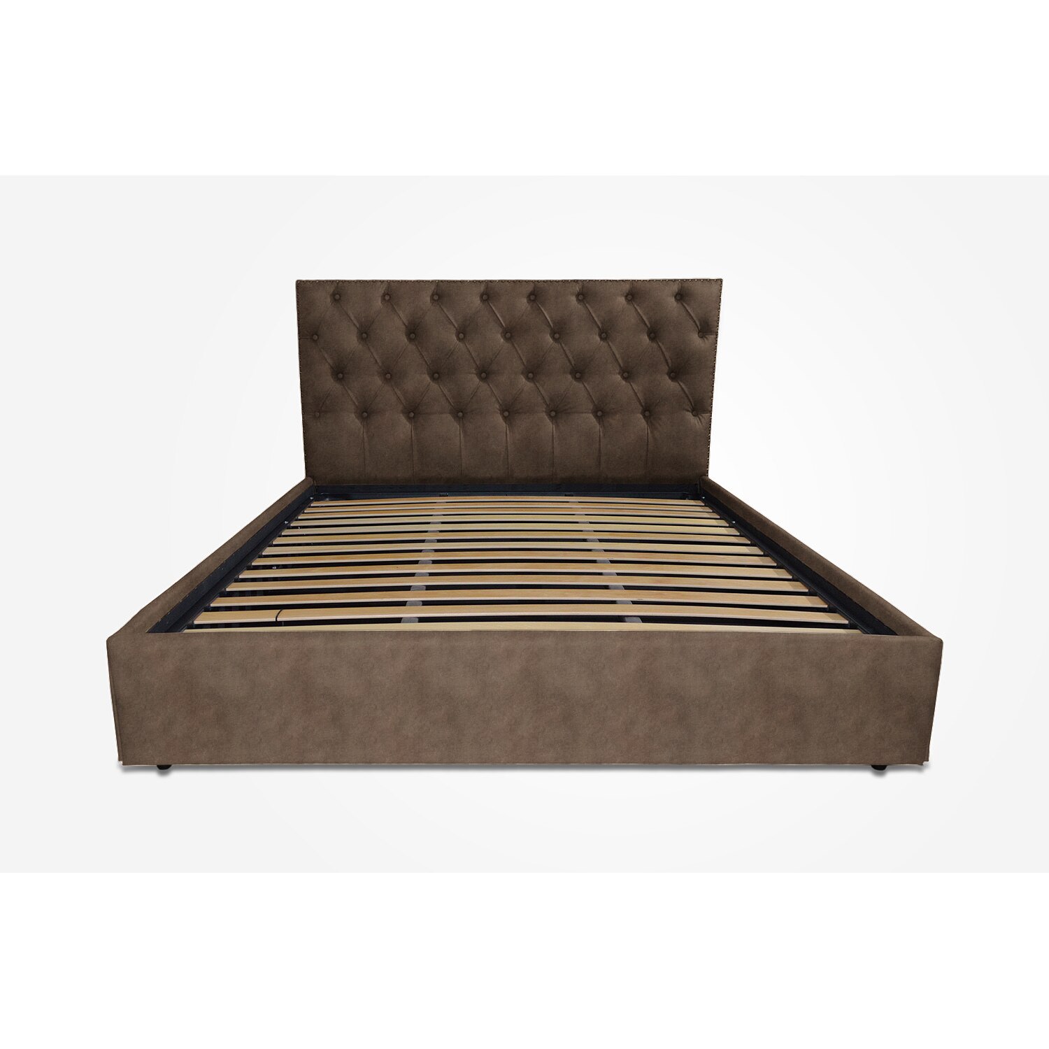 Pat tapitat cu somiera fixa, 120x200 cm, Imperia, Dolce Dormire, Velur ...