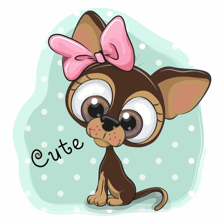 Sticker perete, Priti Global, cu catelus, Cute, 57x60 cm - eMAG.ro