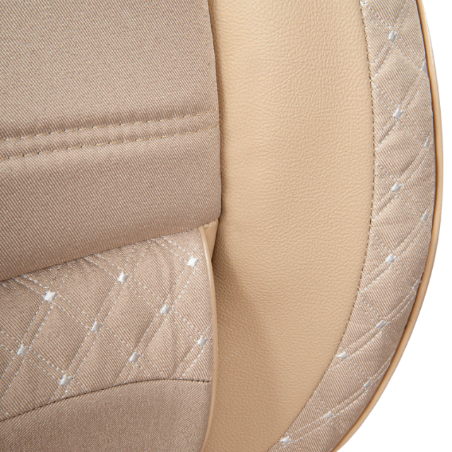 Set Huse Auto Premium, Eco piele si textil, 12 piese, Bej - eMAG.ro