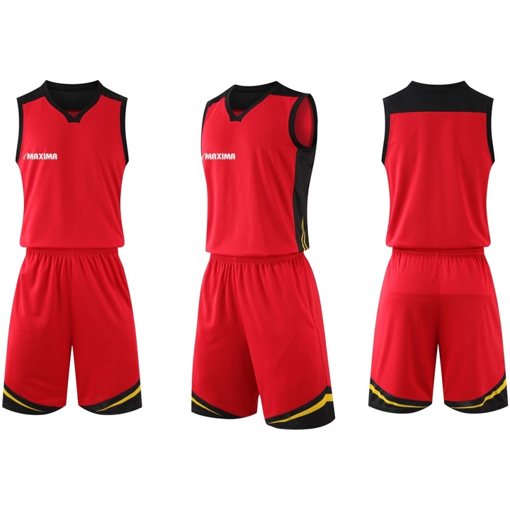 Echipament de baschet copii, Maxima, Rosu/Negru, 32EU - eMAG.ro