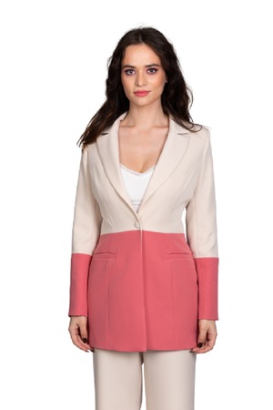 Sacou dama Antonia, bej si roz, XL - eMAG.ro