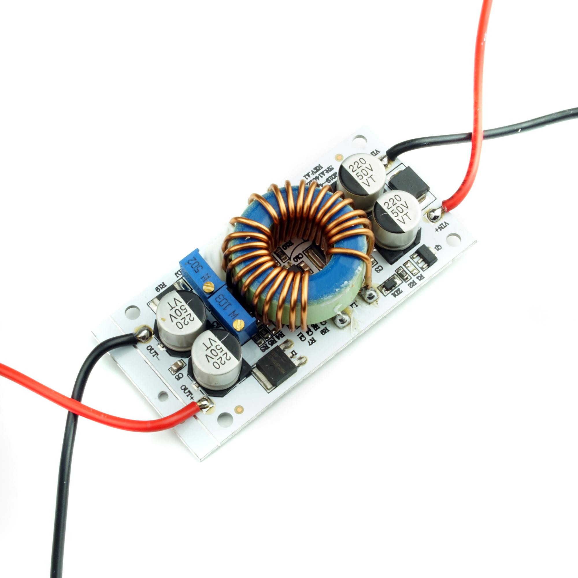 Convertor step-up, 9V - 50V, 6A, 250 W, Sursa de alimentare, 72 x 40 x ...