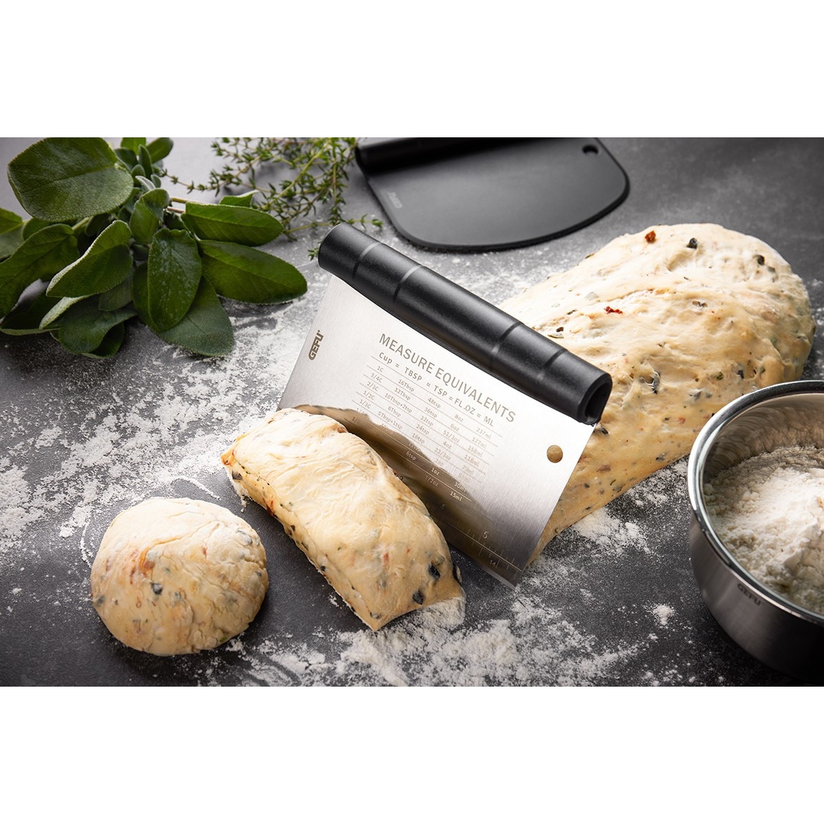 Racleta pentru aluat Dutto Gefu, plastic, inox, negru - eMAG.ro