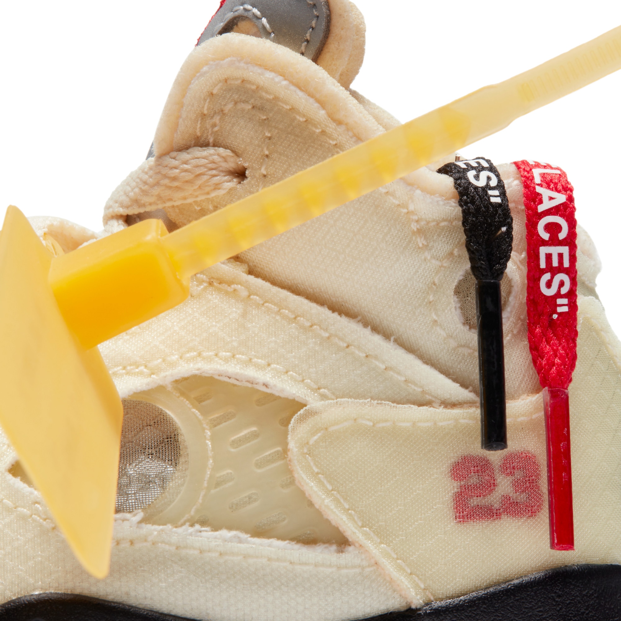 Pantofi sport Nike Air Jordan x Off-White 5 Retro TD Sail, Crem, marime ...