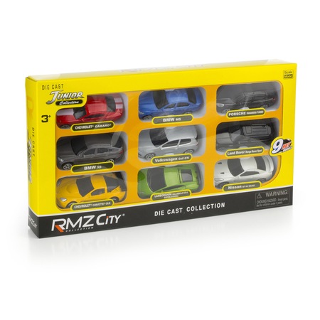 Set masini de jucarie pentru copii, colectie de 9 piese, colorate ...