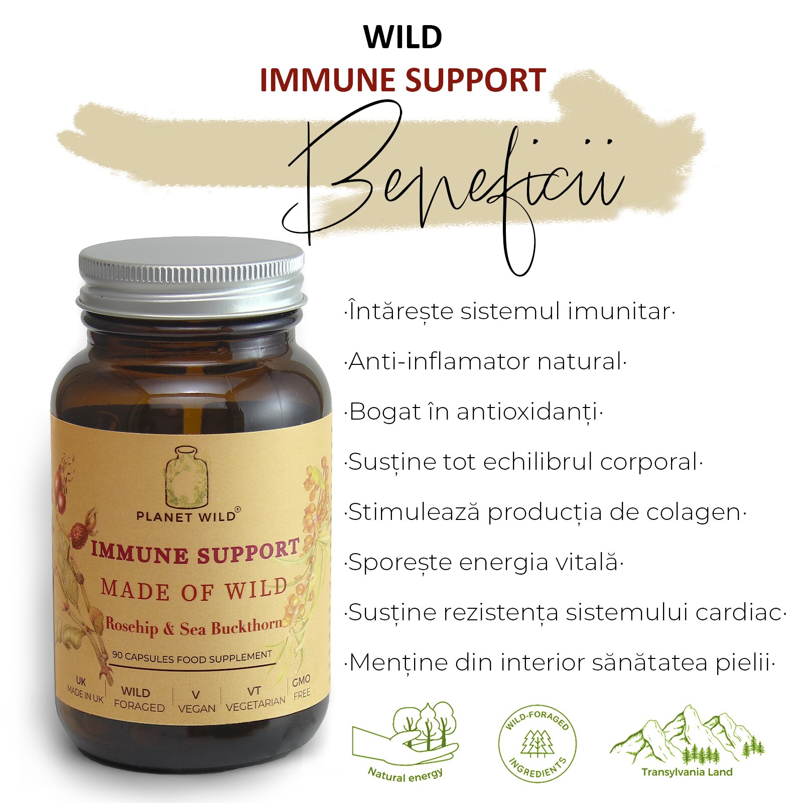 Suport Imunitate, Planet Wild, 100% Catina si Macese din salbaticie ...