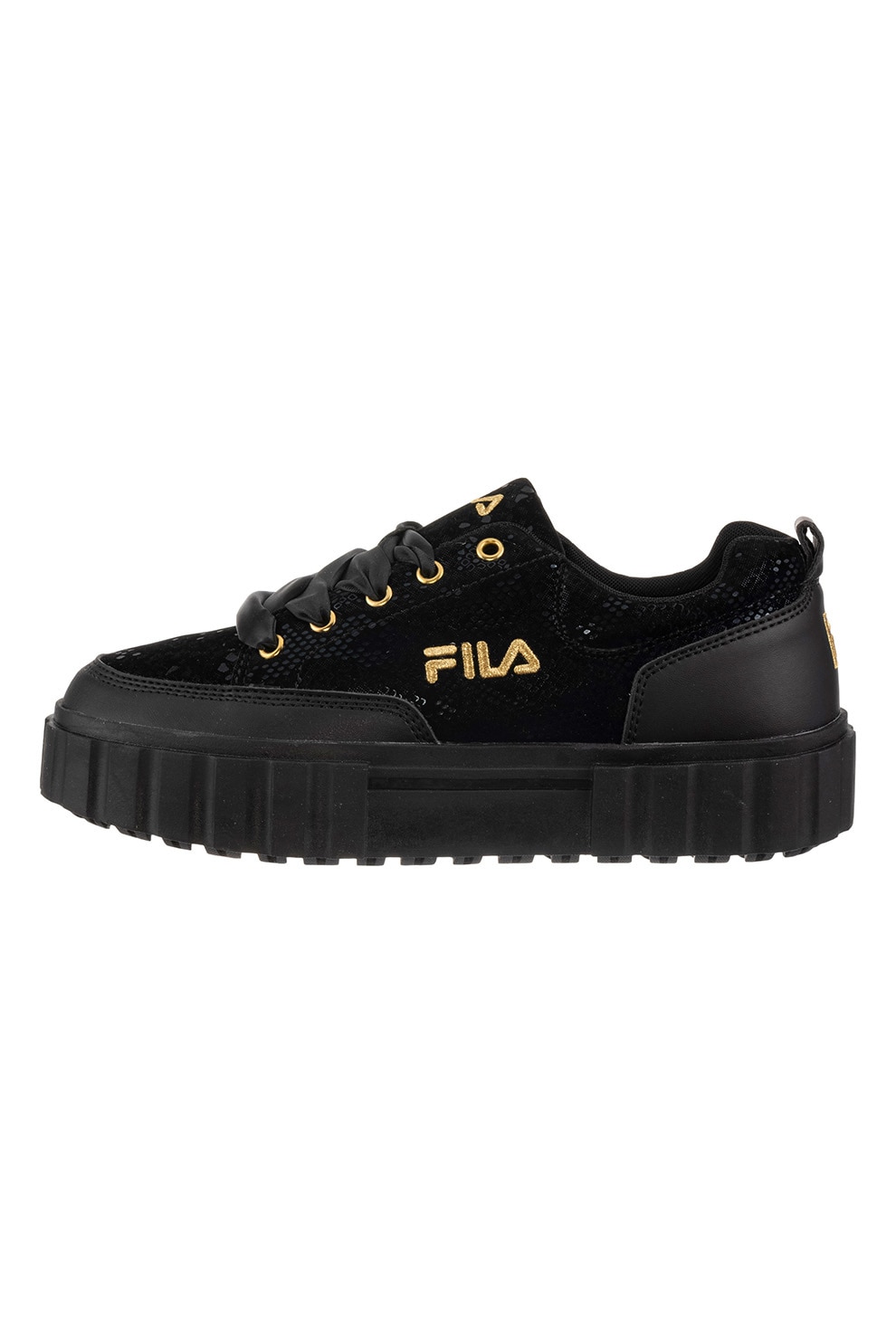 Fila, Спортни обувки Sandblast със сатинирани връзки, Черен, 39 - eMAG.bg