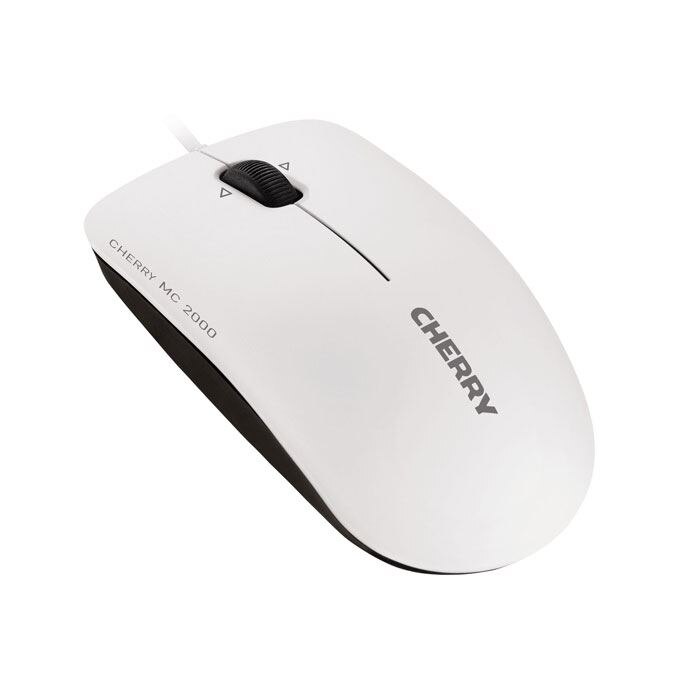 Mouse cu fir, Cherry, MC 2000, 1600DPI, Alb/Negru - eMAG.ro
