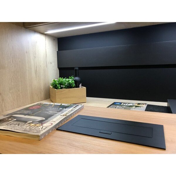 Priza incorporabila in mobilier 2xUsb 2xSchuko Aluminiu Gtv - eMAG.ro