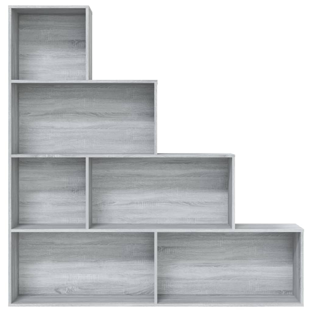 Dulap de carti, gri sonoma, 155x24x160 cm, pentru carti, DVD-uri 815361 ...