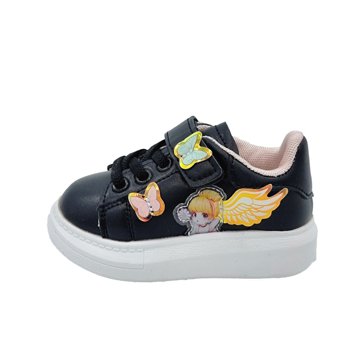 Pantofi sport copii, InTrend, H30-3, Piele ecologica, Negru, 20 - eMAG.ro