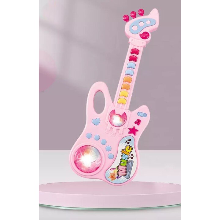 Jucarie Interactiva Chitara cu Panou Muzical si Luminos, Functii ...