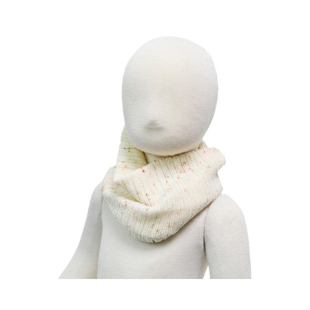 Fular alb gros de iarna cu picatele colorate pentru fetite, Cool Club ...