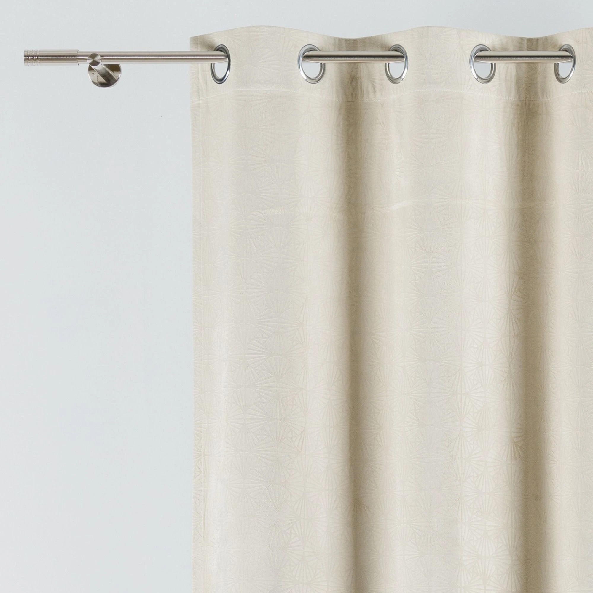 Drapéria 130 x 260 cm Batik, gyűrűkkel, bézs - eMAG.hu