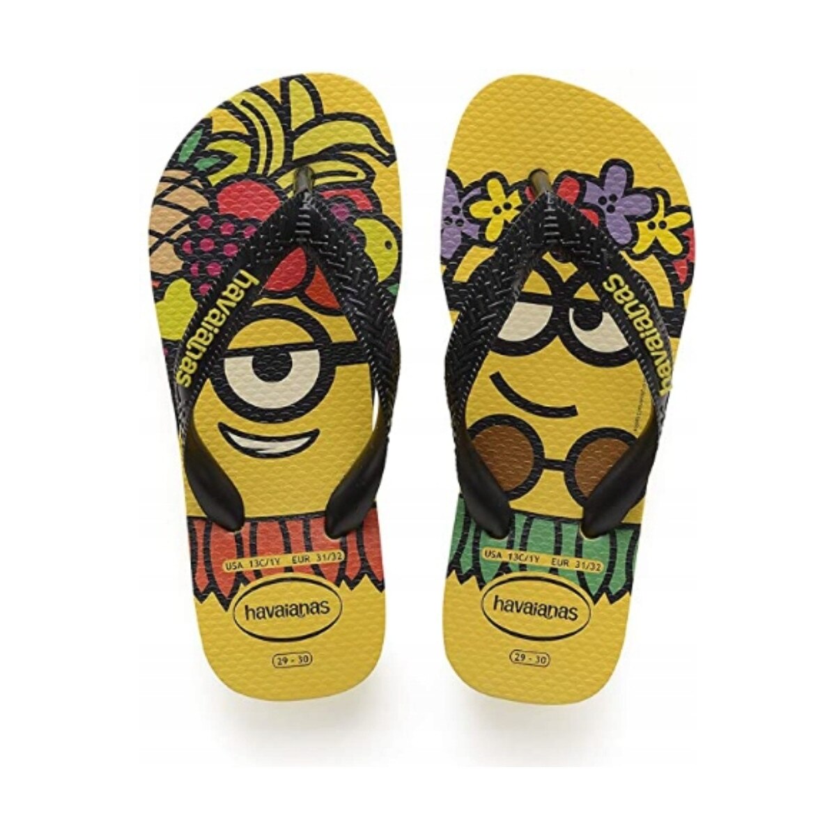 Slapi pentru copii Havaianas Minions, Cauciuc, Multicolor, 23-24 EU ...