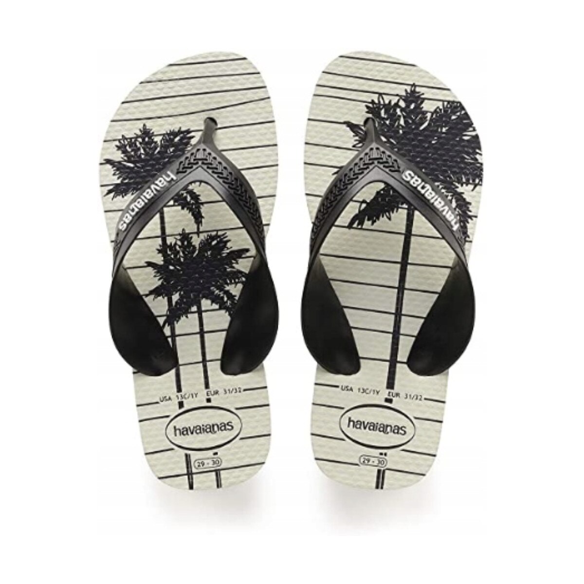 Slapi pentru copii Havaianas Max, Cauciuc, Bej/Negru, 23-24 EU - eMAG.ro