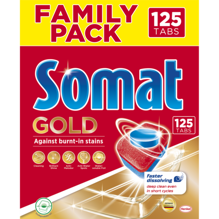 Капсули за съдомиялна Somat Gold, 125 измивания - eMAG.bg